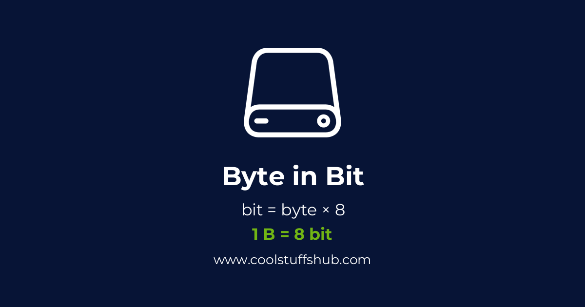 Byte in bit umrechnen (B in bit umrechnung)