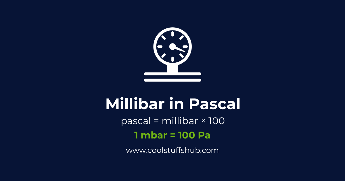 Millibar in pascal umrechnen (mbar in Pa umrechnung)