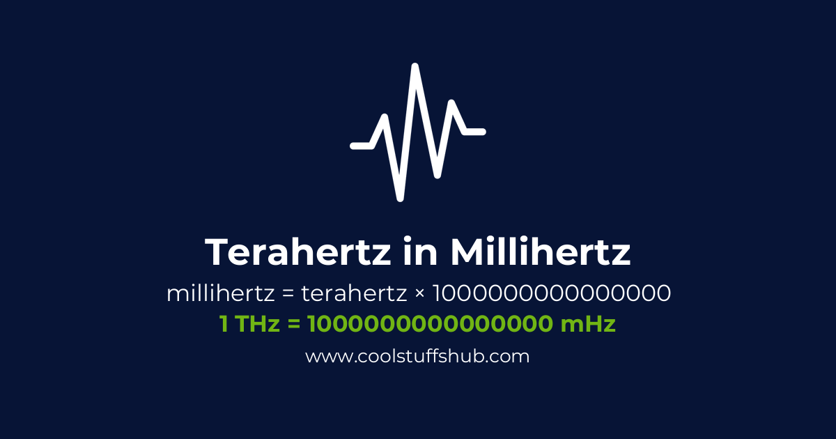 Terahertz in millihertz umrechnen (THz in mHz umrechnung)