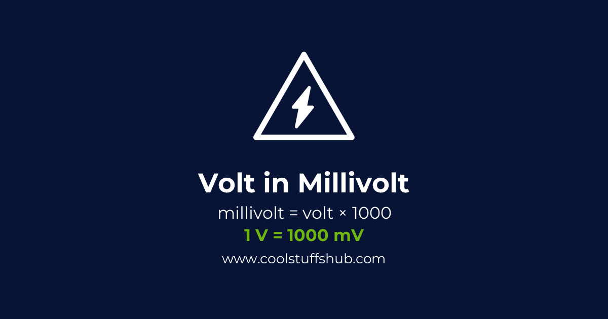 Volt in millivolt umrechnen (V in mV umrechnung)