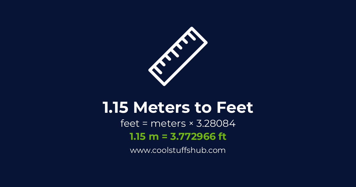Convert 1.15 meters to feet (1.15 m to ft conversion)
