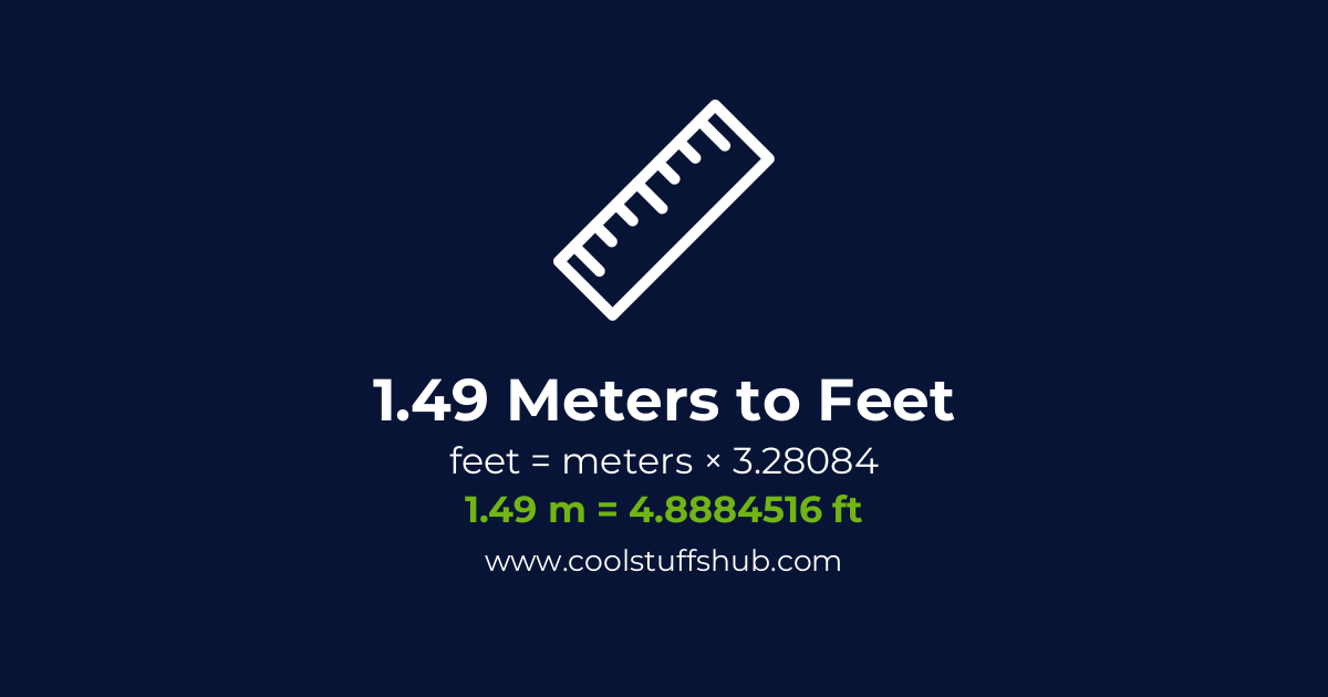Convert 1.49 meters to feet (1.49 m to ft conversion)
