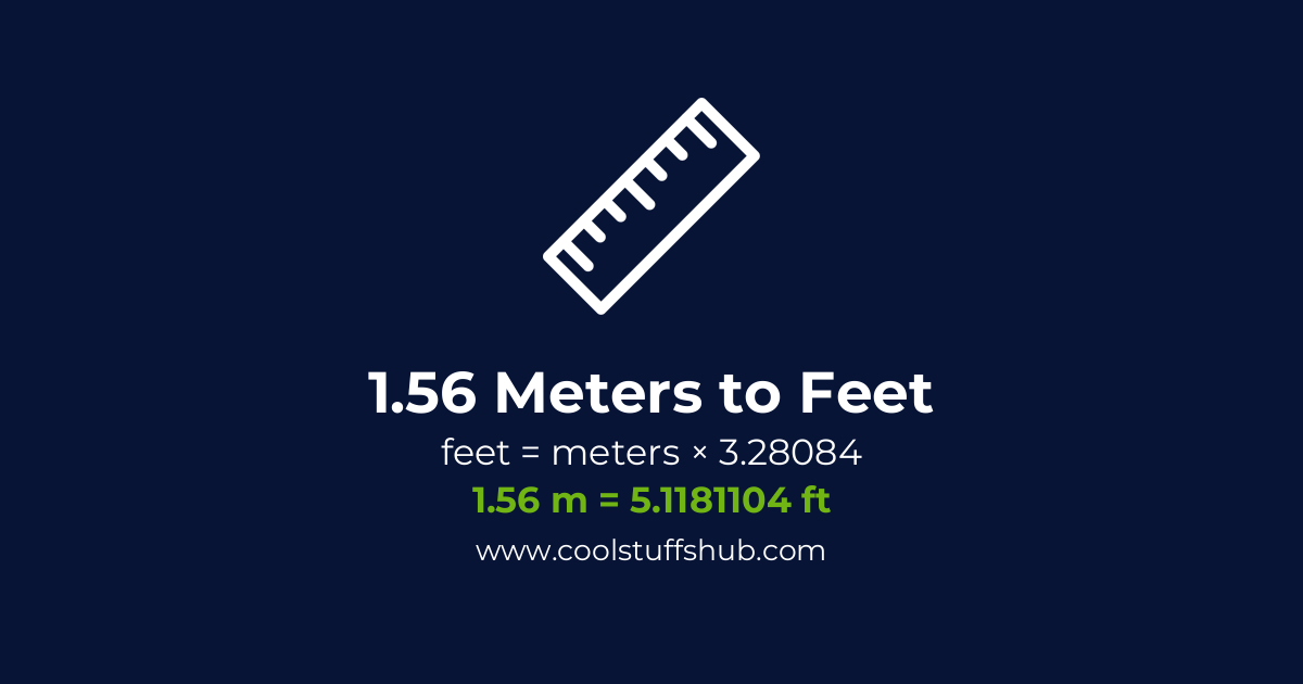 Convert 1.56 meters to feet (1.56 m to ft conversion)