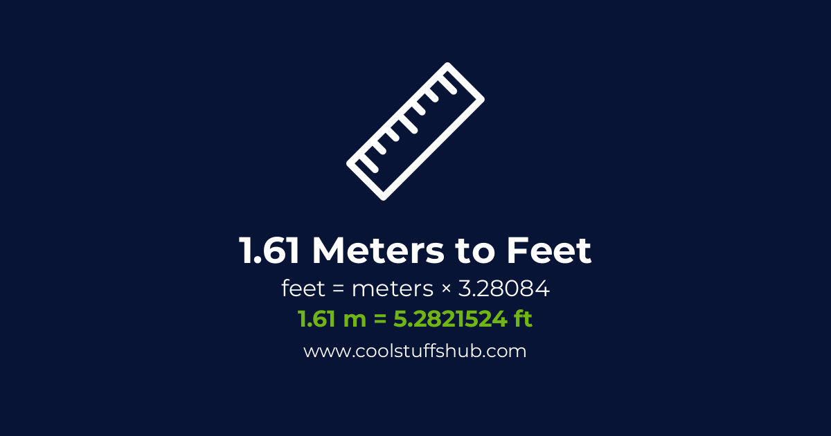 Convert 1.61 meters to feet (1.61 m to ft conversion)
