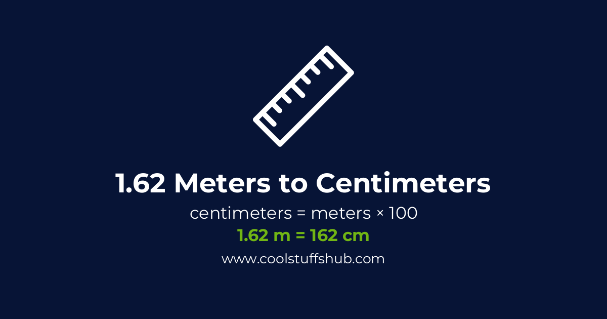 Convert 1.62 meters to centimeters (1.62 m to cm conversion)