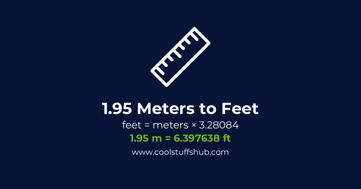 Convert 1.95 meters to feet (1.95 m to ft conversion)