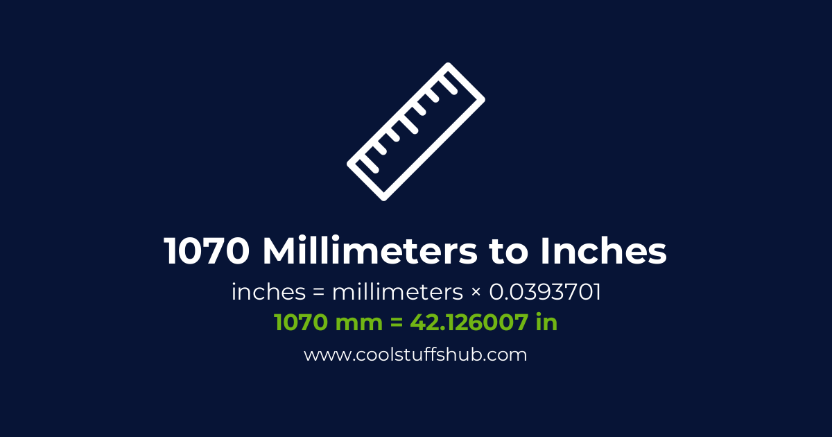Convert 1070 millimeters to inches (1070 mm to in conversion)