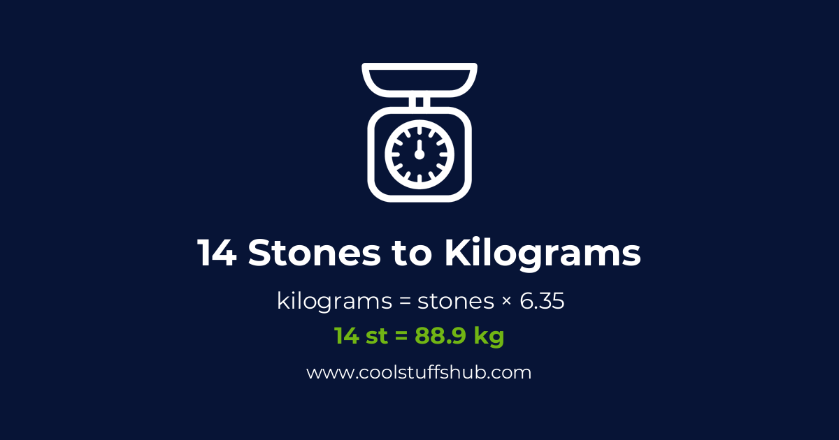 Convert 14 stones to kilograms (14 st to kg conversion)