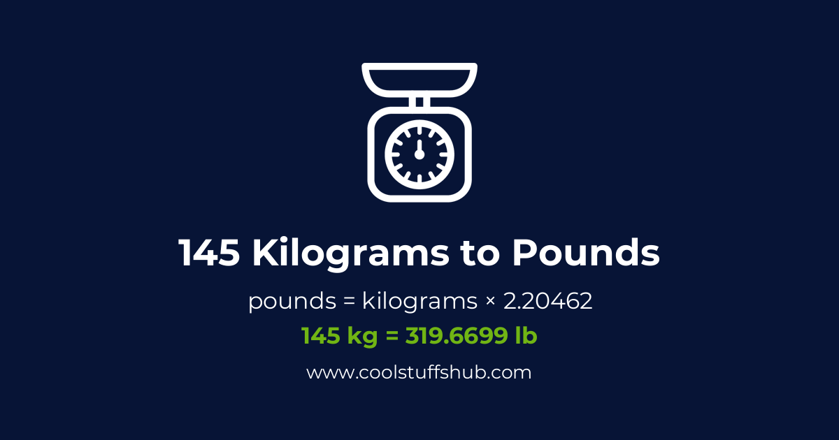 Convert 145 kilograms to pounds (145 kg to lb conversion)
