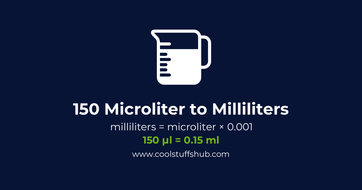 Convert 150 Microliter To Milliliters 150 l To Ml Conversion convert-150-microliter-to-milliliters-150-l-to-ml-conversion