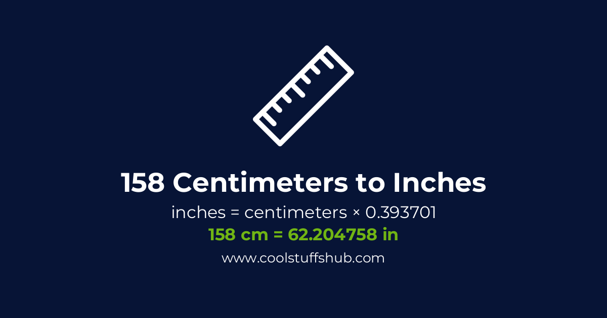 Convert 158 centimeters to inches (158 cm to in conversion)