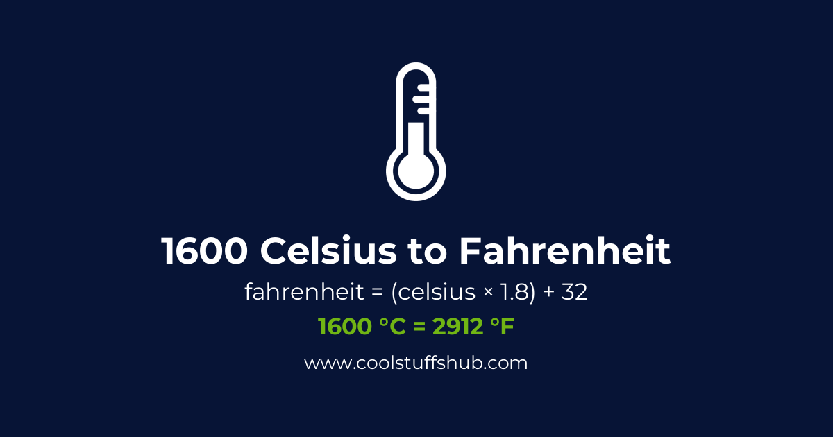 Convert 1600 celsius to fahrenheit (1600 °C to °F conversion)