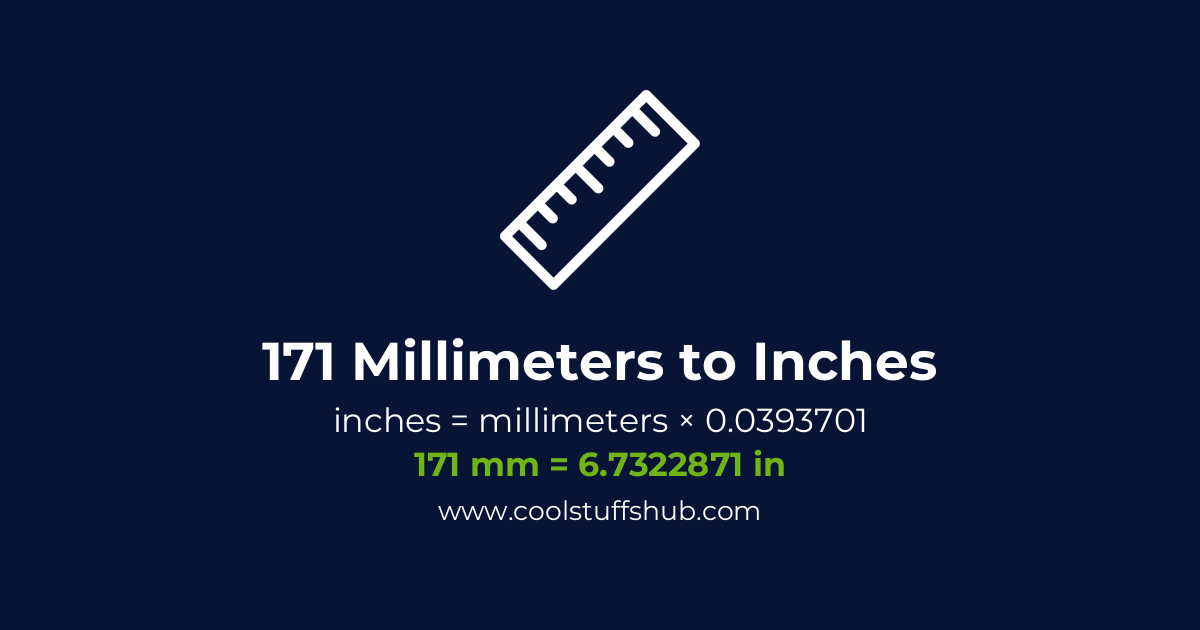 Convert 171 millimeters to inches (171 mm to in conversion)