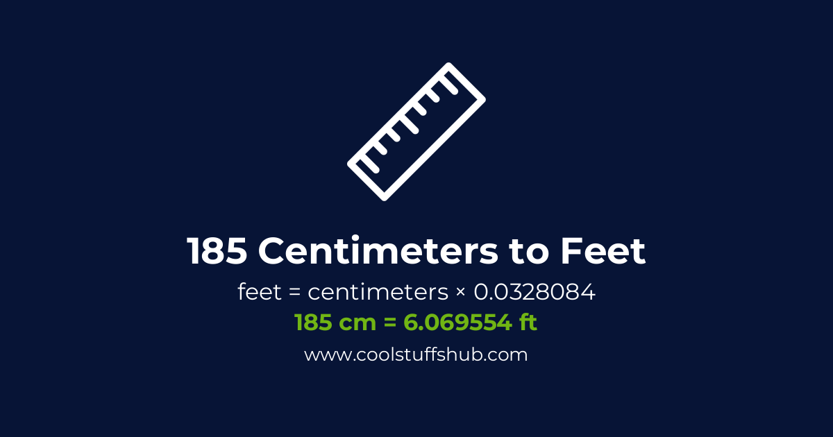Convert 185 centimeters to feet (185 cm to ft conversion)