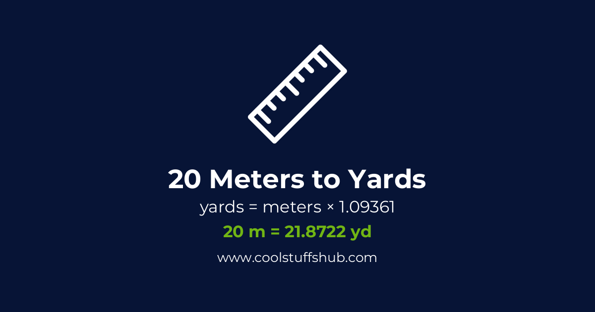 Convert 20 meters to yards (20 m to yd conversion)