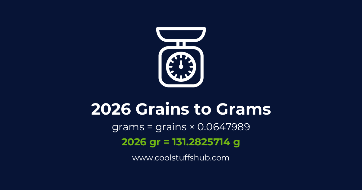 Convert 2026 grains to grams (2026 gr to g conversion)