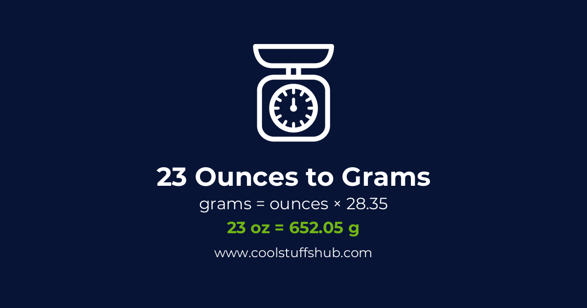 Convert 23 ounces to grams (23 oz to g conversion)