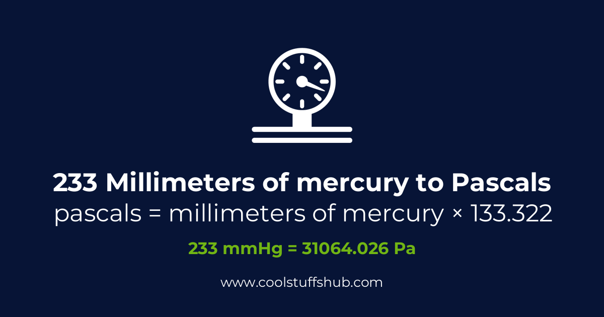 Convert 233 Millimeters Of Mercury To Pascals 233 MmHg To Pa Conversion convert-233-millimeters-of-mercury-to-pascals-233-mmhg-to-pa-conversion