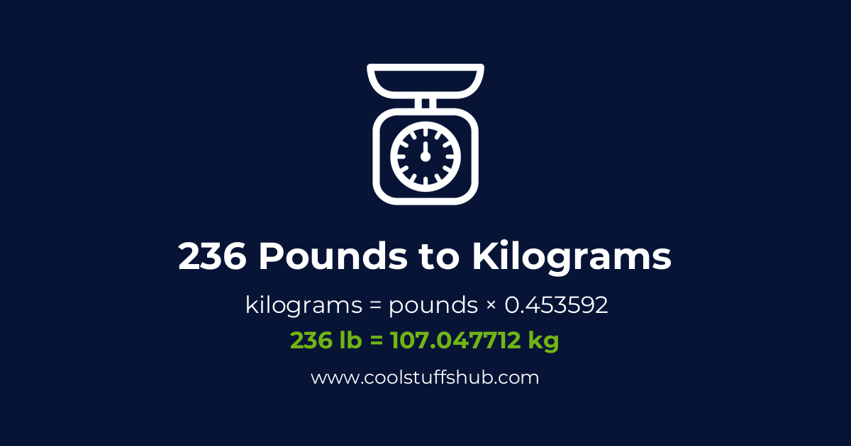 236 Pounds To Kg