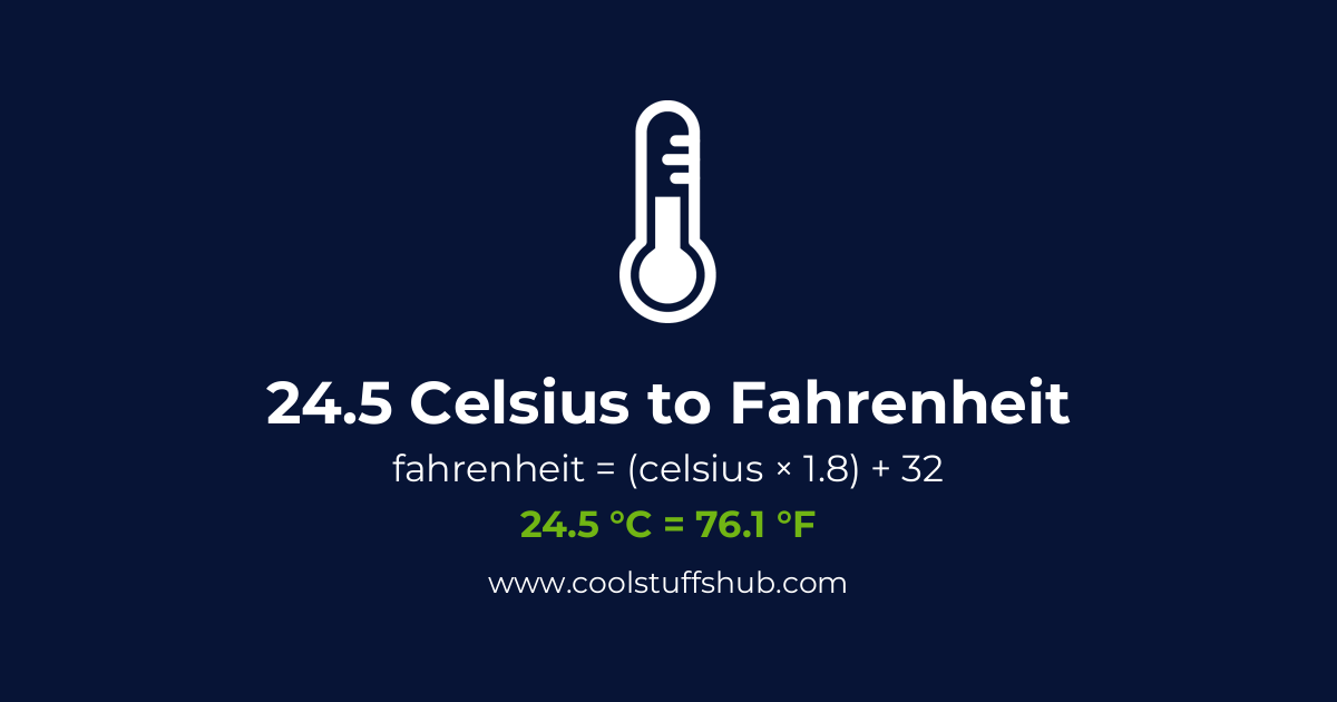 Convert 24.5 celsius to fahrenheit (24.5 °C to °F conversion)