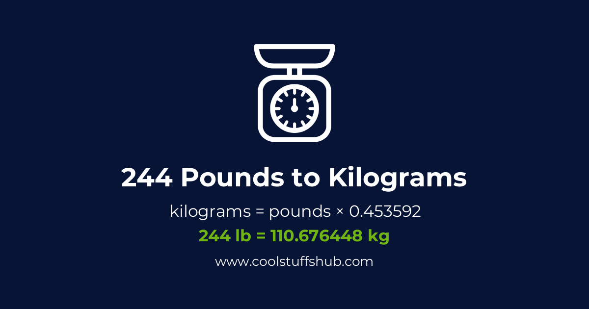 244 Lbs Kg