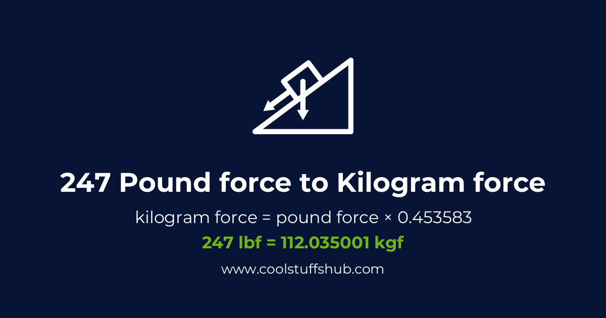 Convert 247 Pound Force To Kilogram Force 247 Lbf To Kgf Conversion Convert 247 Pound Force To Kilogram Force 247 Lbf To Kgf Conversion