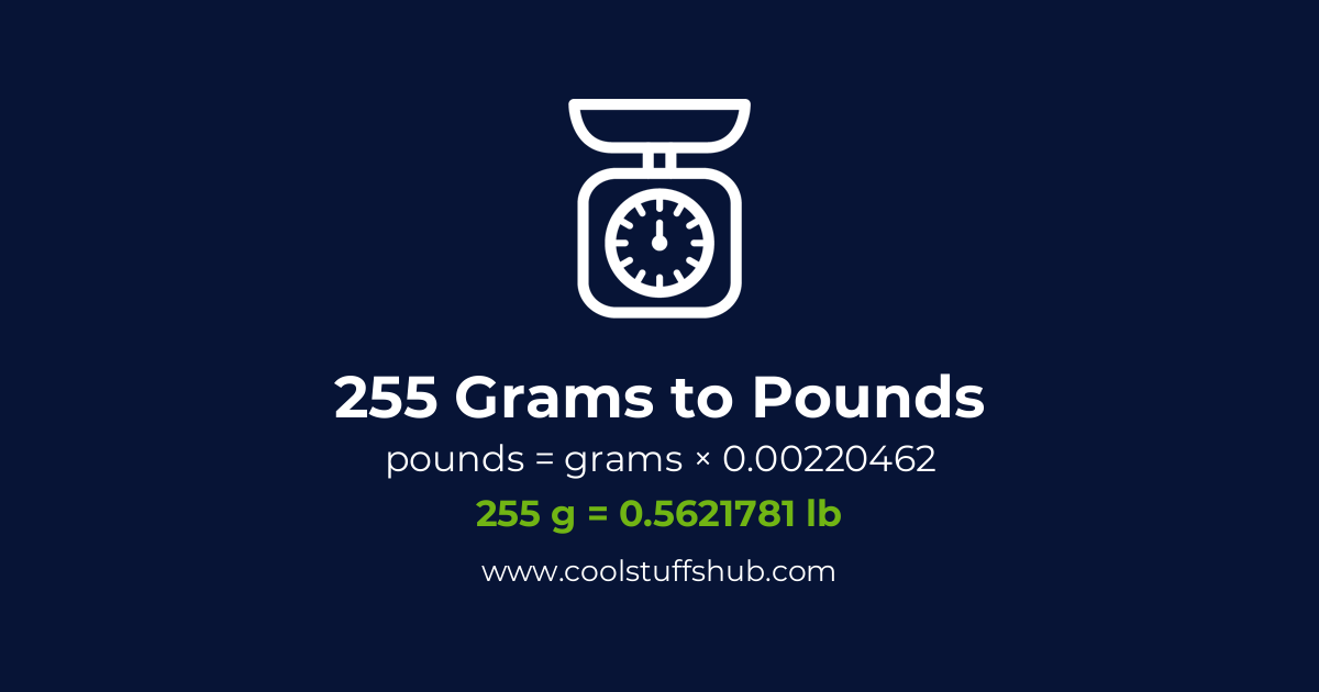 Convert 255 Grams To Pounds 255 G To Lb Conversion Convert 255 Grams To Pounds 255 G To Lb Conversion