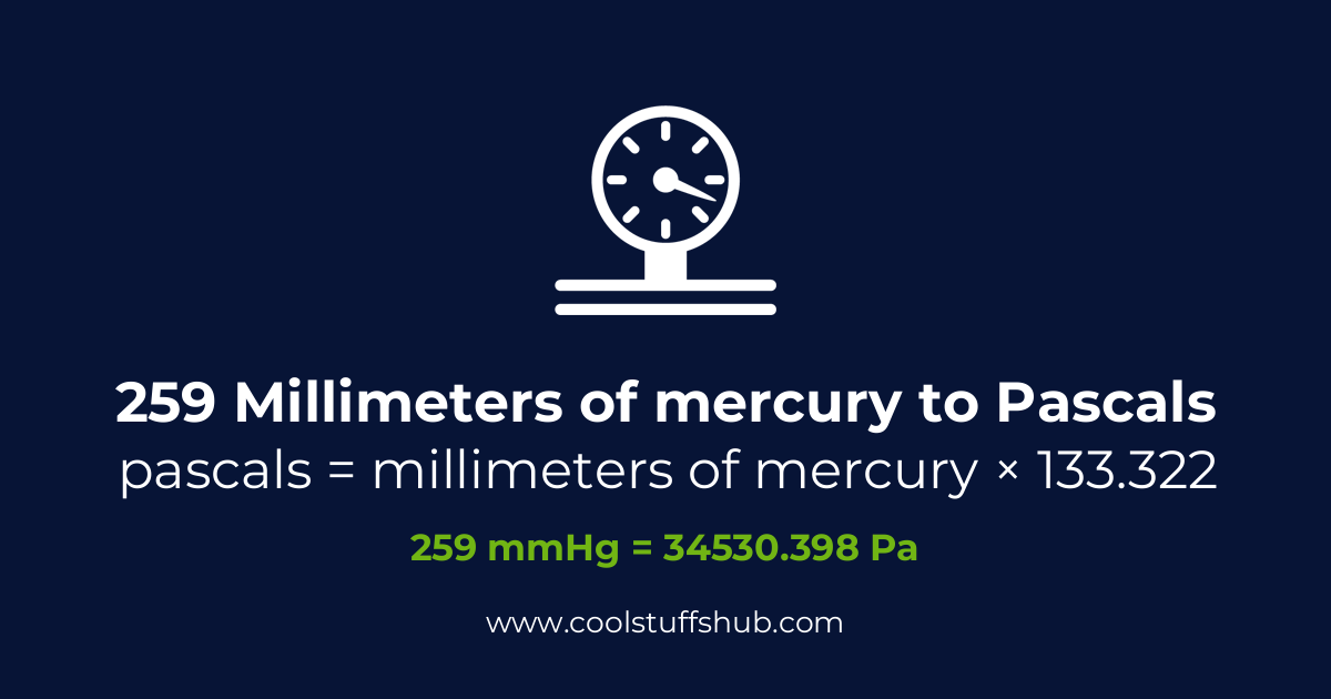 Convert 259 Millimeters Of Mercury To Pascals 259 MmHg To Pa Conversion convert-259-millimeters-of-mercury-to-pascals-259-mmhg-to-pa-conversion