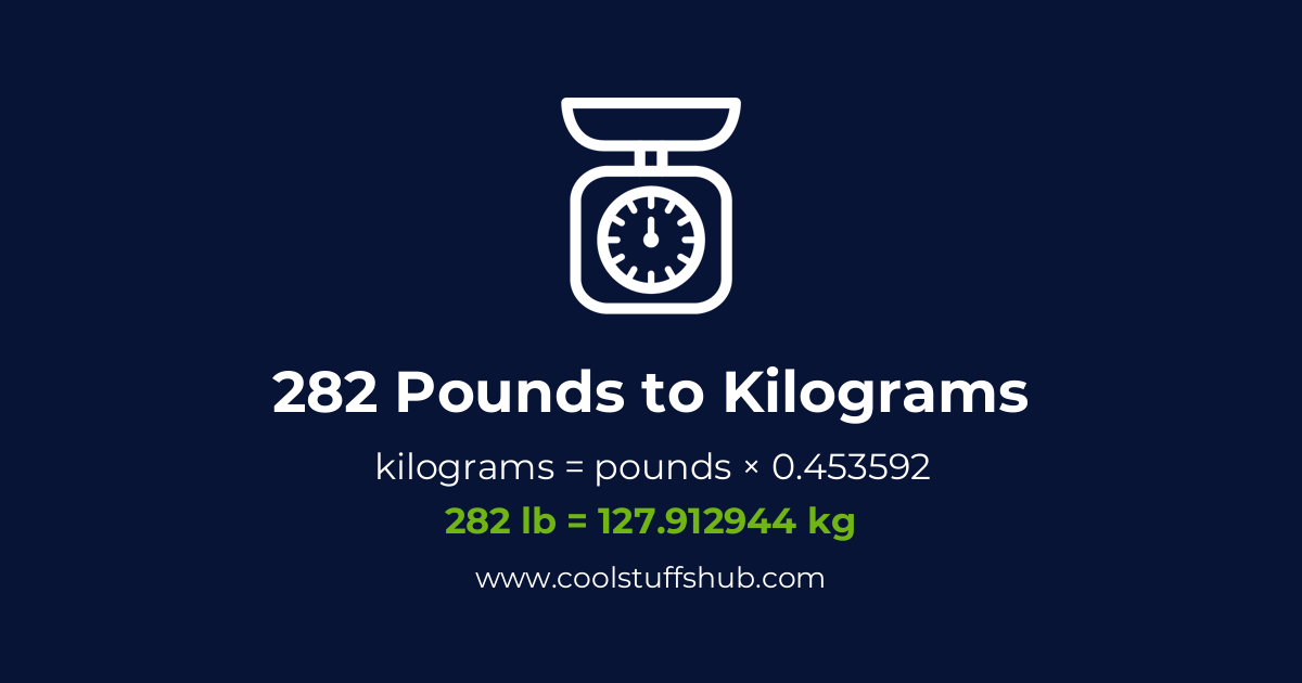 282 Pounds In Kg