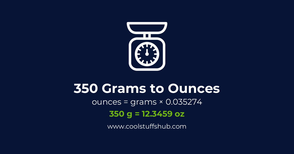 Convert 350 grams to ounces (350 g to oz conversion)