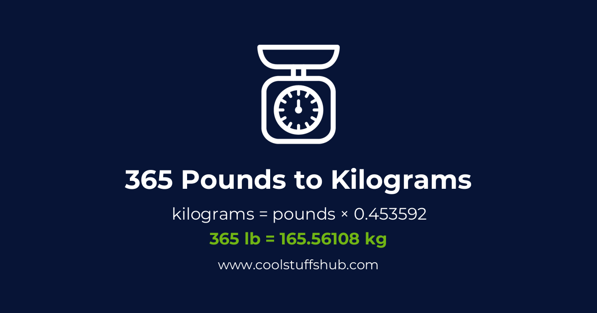 365 Pounds In Kilos