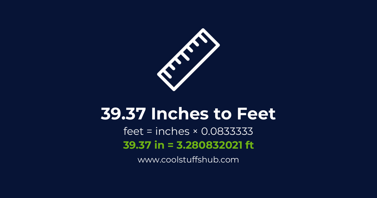 Convert 39.37 inches to feet (39.37 in to ft conversion)