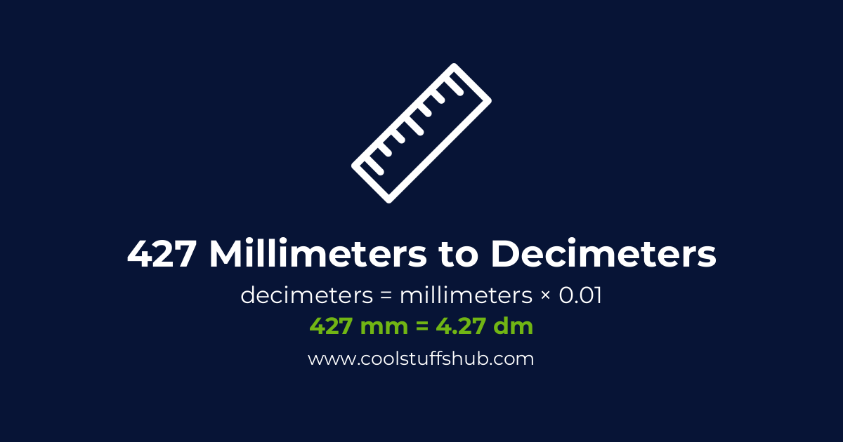 Convert 427 Millimeters To Decimeters 427 Mm To Dm Conversion Unit