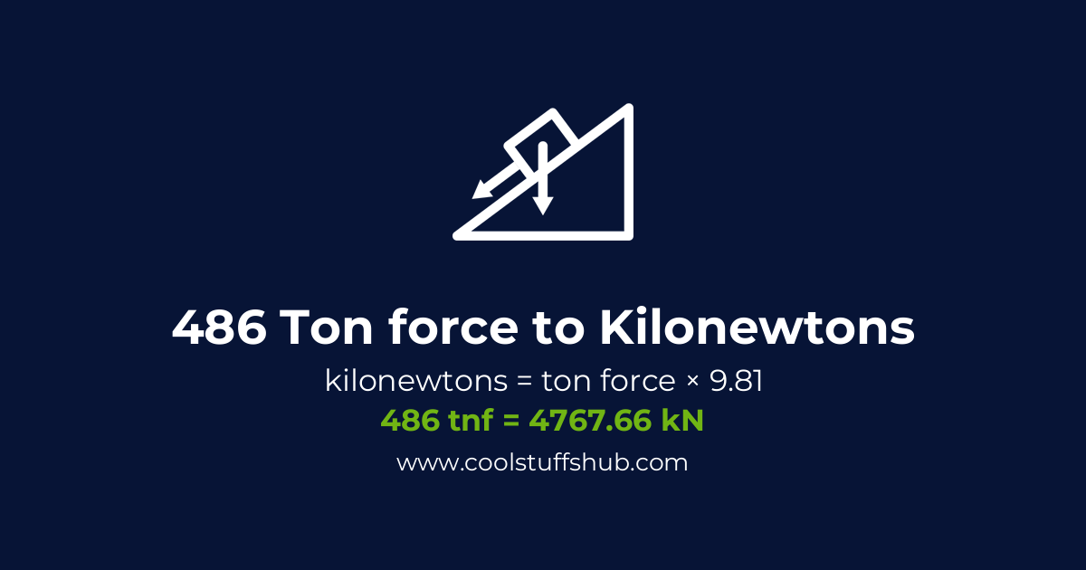Convert 486 Ton Force To Kilonewtons 486 Tnf To KN Conversion Convert 486 Ton Force To Kilonewtons 486 Tnf To KN Conversion