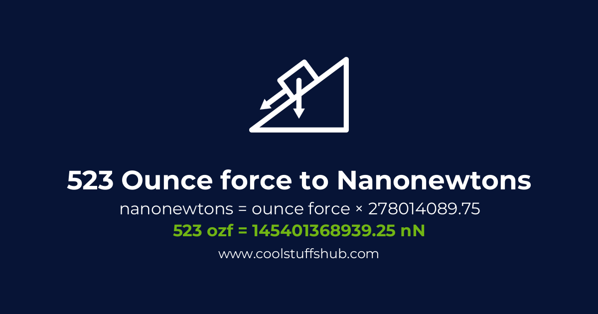 Convert 523 ounce force to nanonewtons (523 ozf to nN conversion)