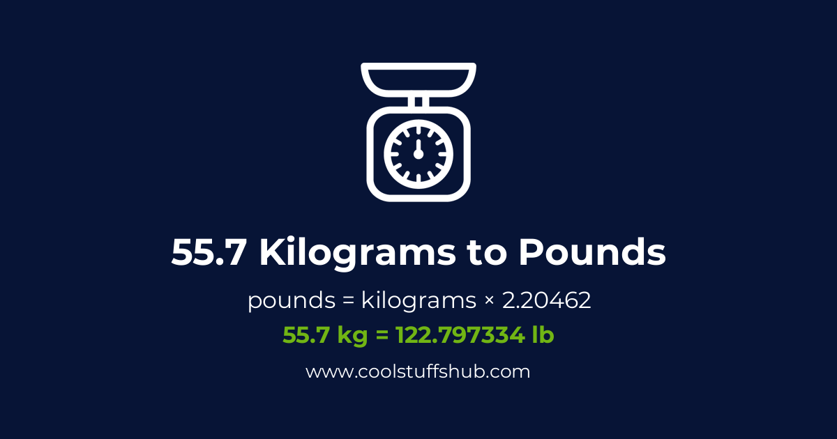 Convert 55.7 kilograms to pounds (55.7 kg to lbs conversion)