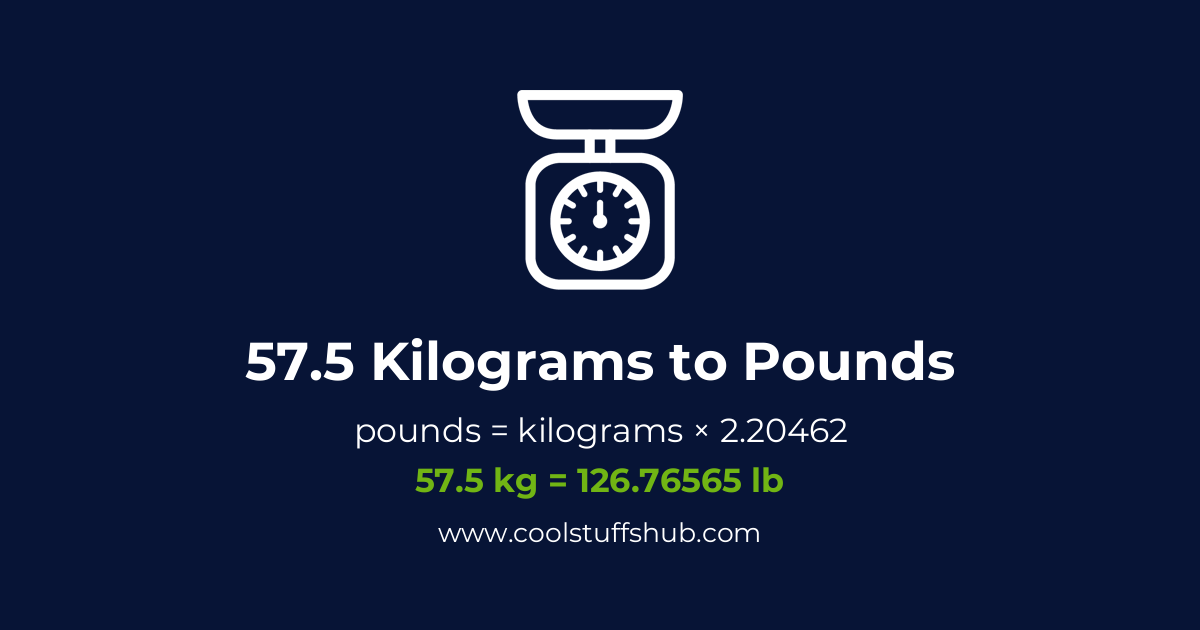 Convert 57.5 kilograms to pounds (57.5 kg to lb conversion)