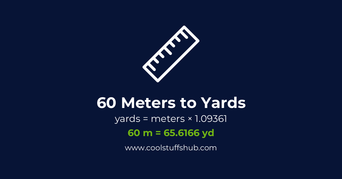 Convert 60 meters to yards (60 m to yd conversion)