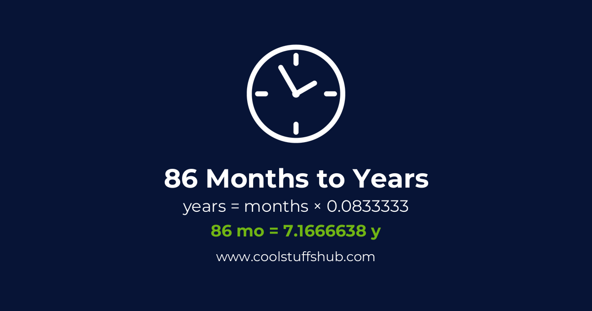 How Many Years Is 86 Months