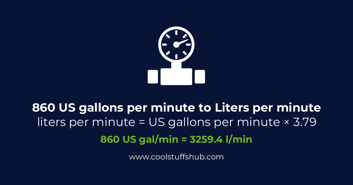 Convert 860 US Gallons Per Minute To Liters Per Minute 860 US Gal min Convert 860 US Gallons Per Minute To Liters Per Minute 860 US Gal min