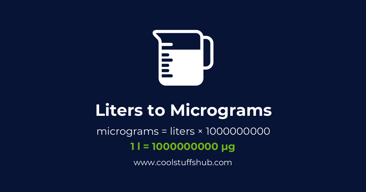Liters to micrograms conversion (l to µg)