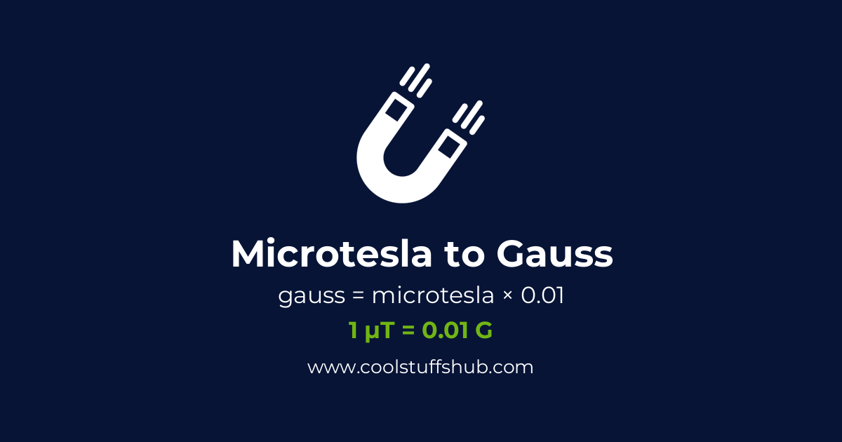 Microtesla to gauss conversion (µT to G)