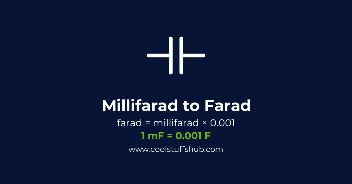 Millifarad to farad conversion (mF to F)