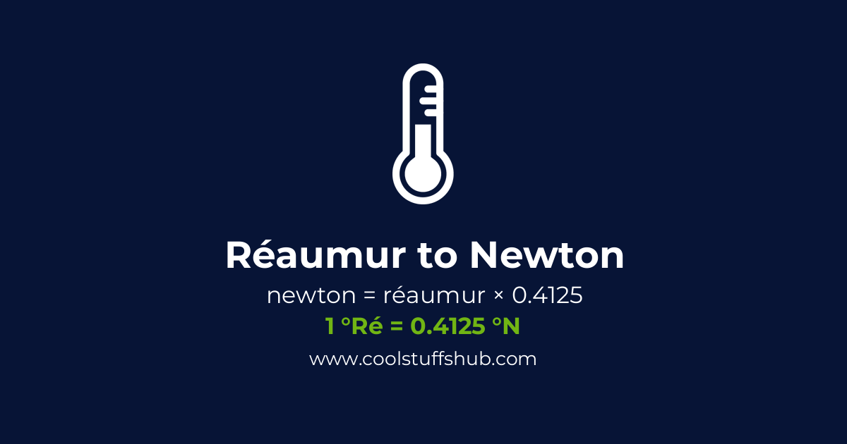 Convert réaumur to newton (°Ré to °N conversion)