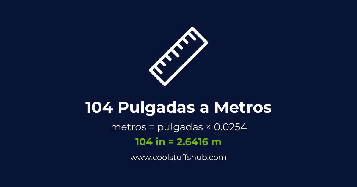 Convertir 104 pulgadas a metros (conversión de 104 in a m)