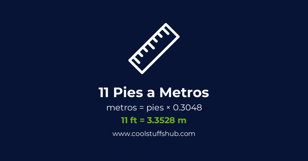 Convertir 11 pies a metros (conversión de 11 ft a m)