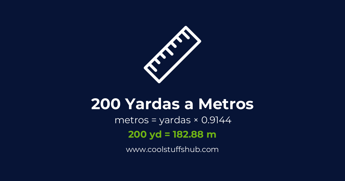 Convertir 200 yardas a metros (conversión de 200 yd a m)
