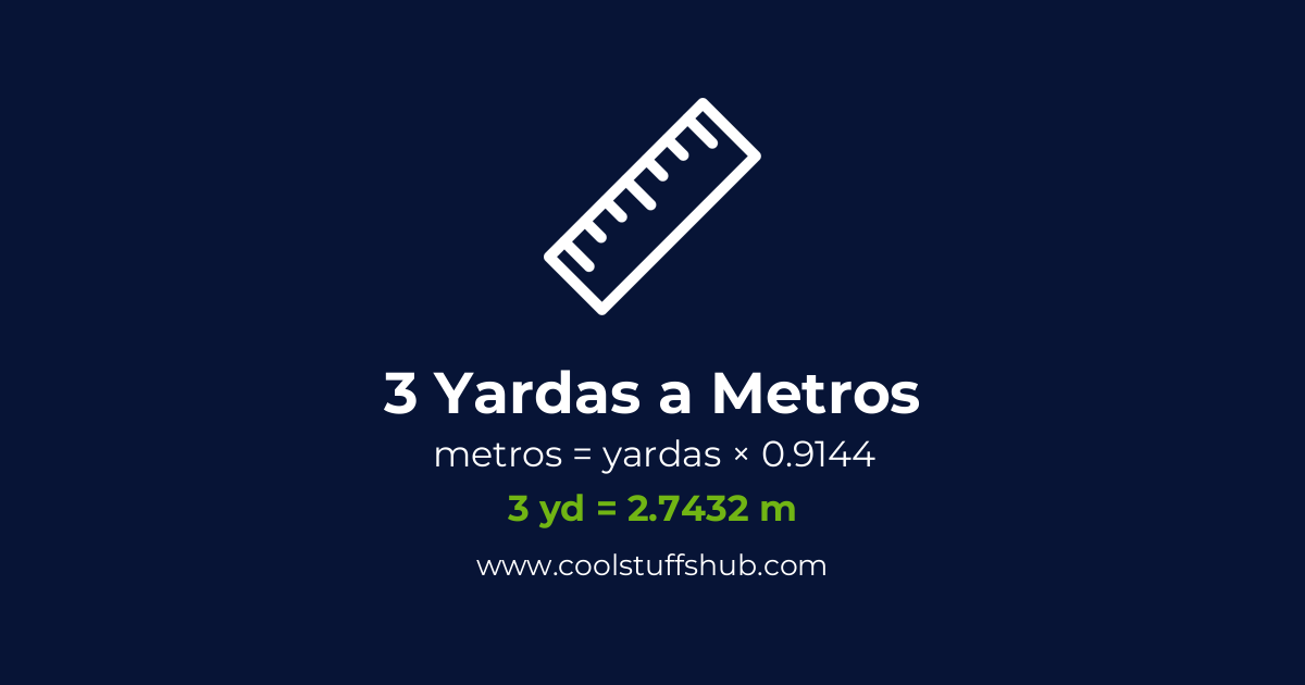 Convertir 3 yardas a metros (conversión de 3 yd a m)