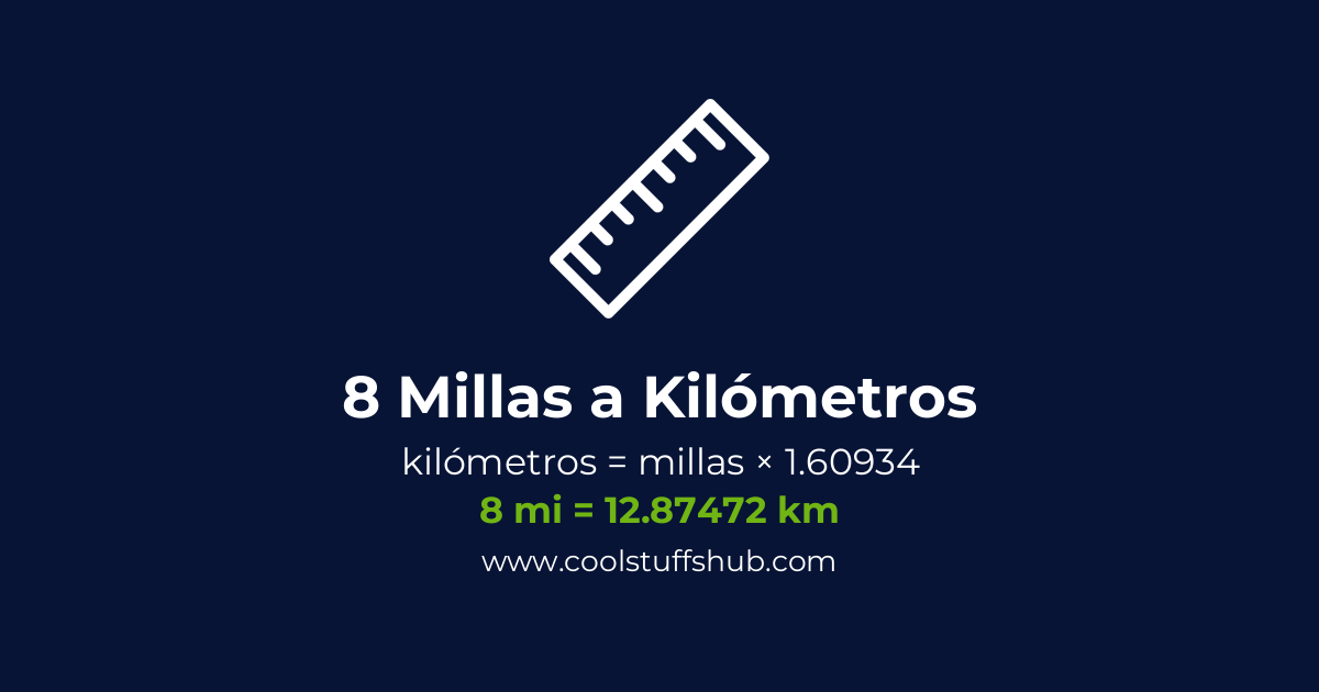 Interesting Info About Cuanto Es 8 Millas En Kilometrosfeed