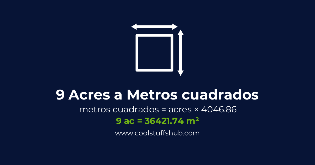 Convertir 9 acres a metros cuadrados (conversión de 9 ac a m²)
